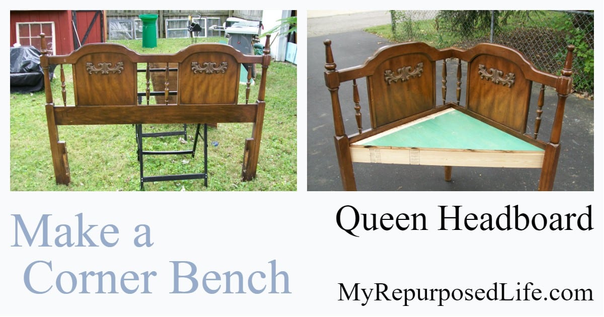 Corner Bench (headboard) - My Repurposed Life®