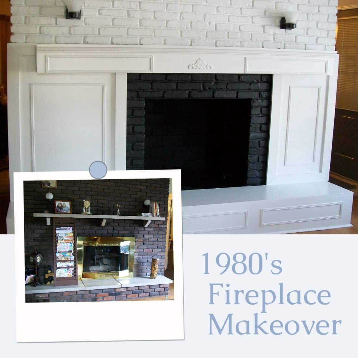Brick Fireplace Makeover - My Repurposed Life®