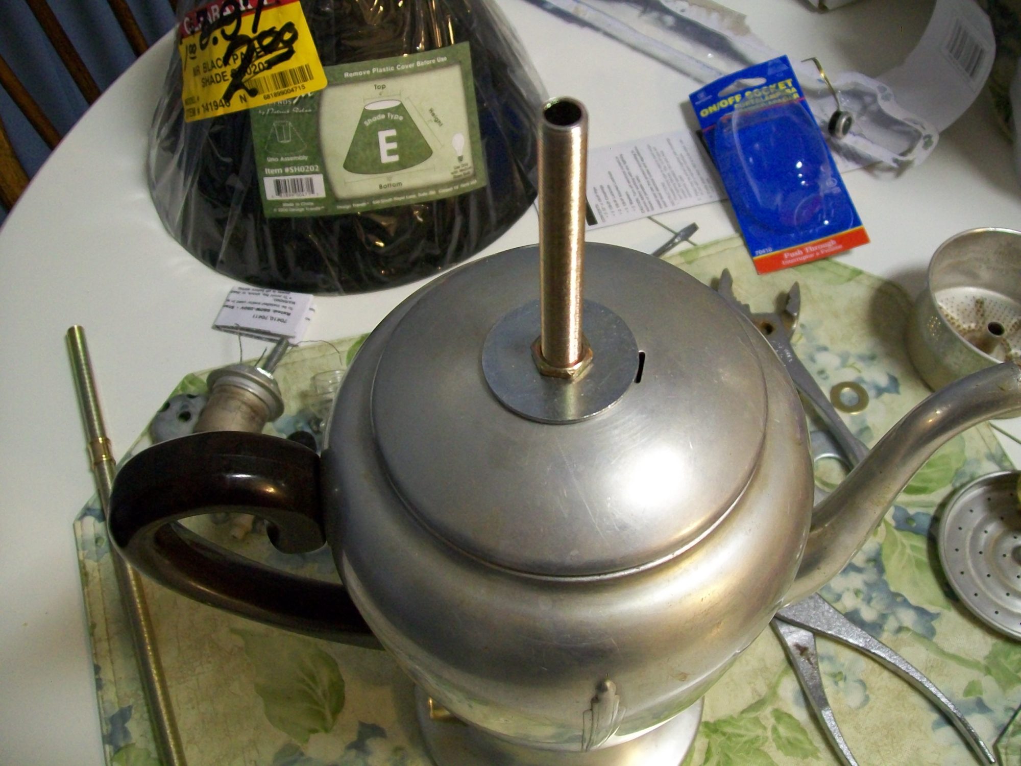 Repurposed Vintage Coffee Pot Lamp - My Repurposed Life®