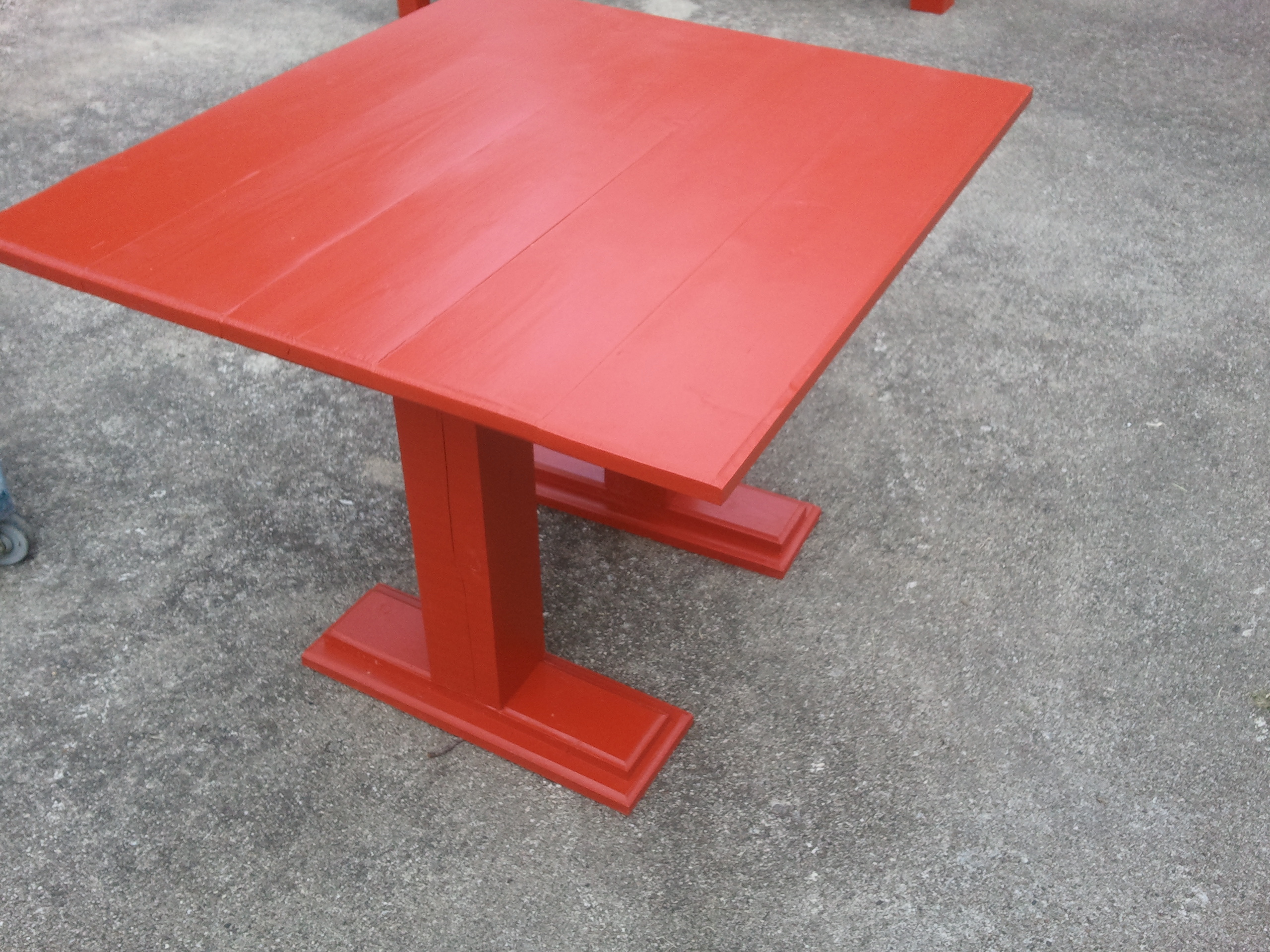 DIY Kids Table to Go With a Corner Bench - My Repurposed Life®