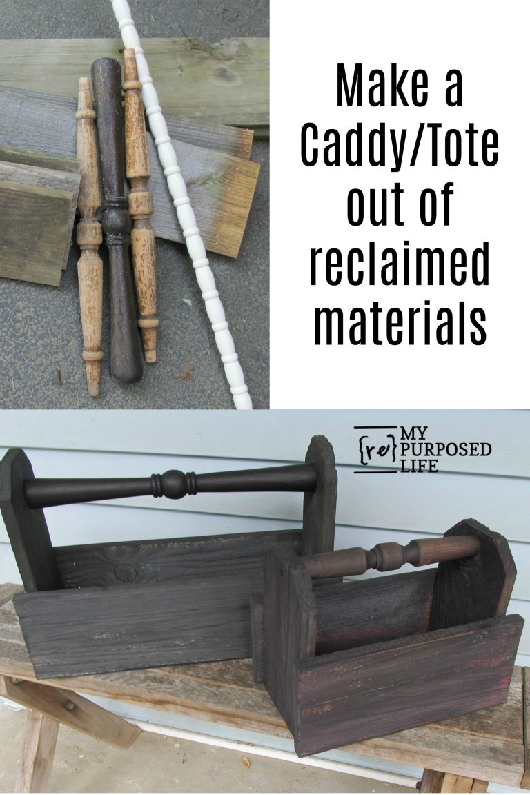 diy wooden caddy | Reclaimed Materials - My Repurposed Life®