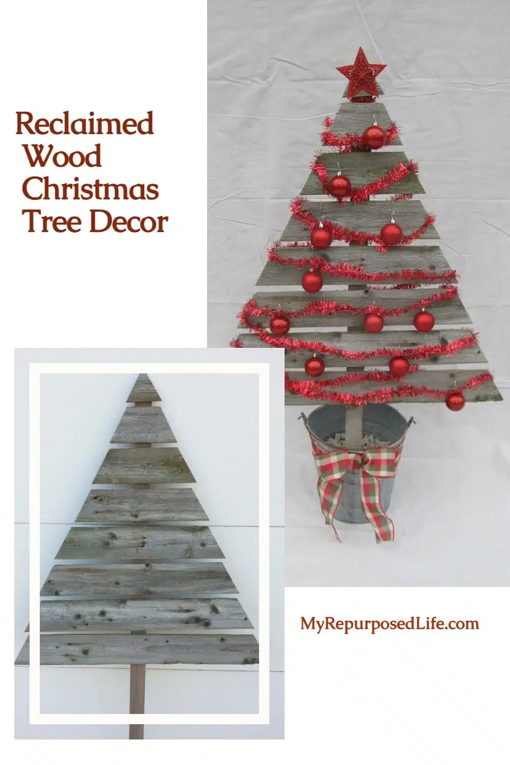 Reclaimed Wood Christmas Trees - My Repurposed Life®