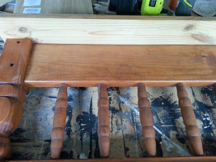 Repurposed Bunk Bed Wall Shelf - My Repurposed Life®