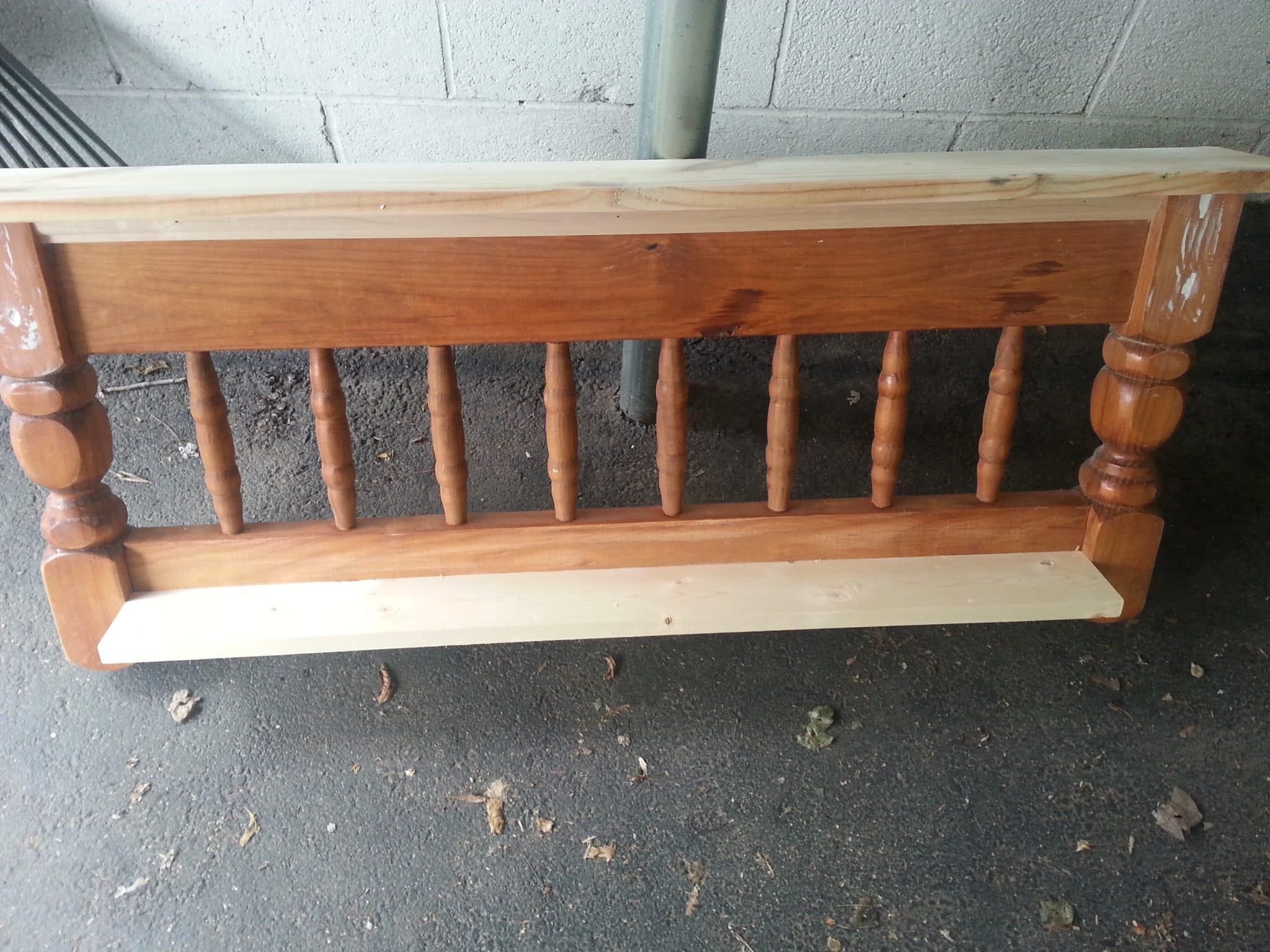 Repurposed Bunk Bed Wall Shelf - My Repurposed Life®