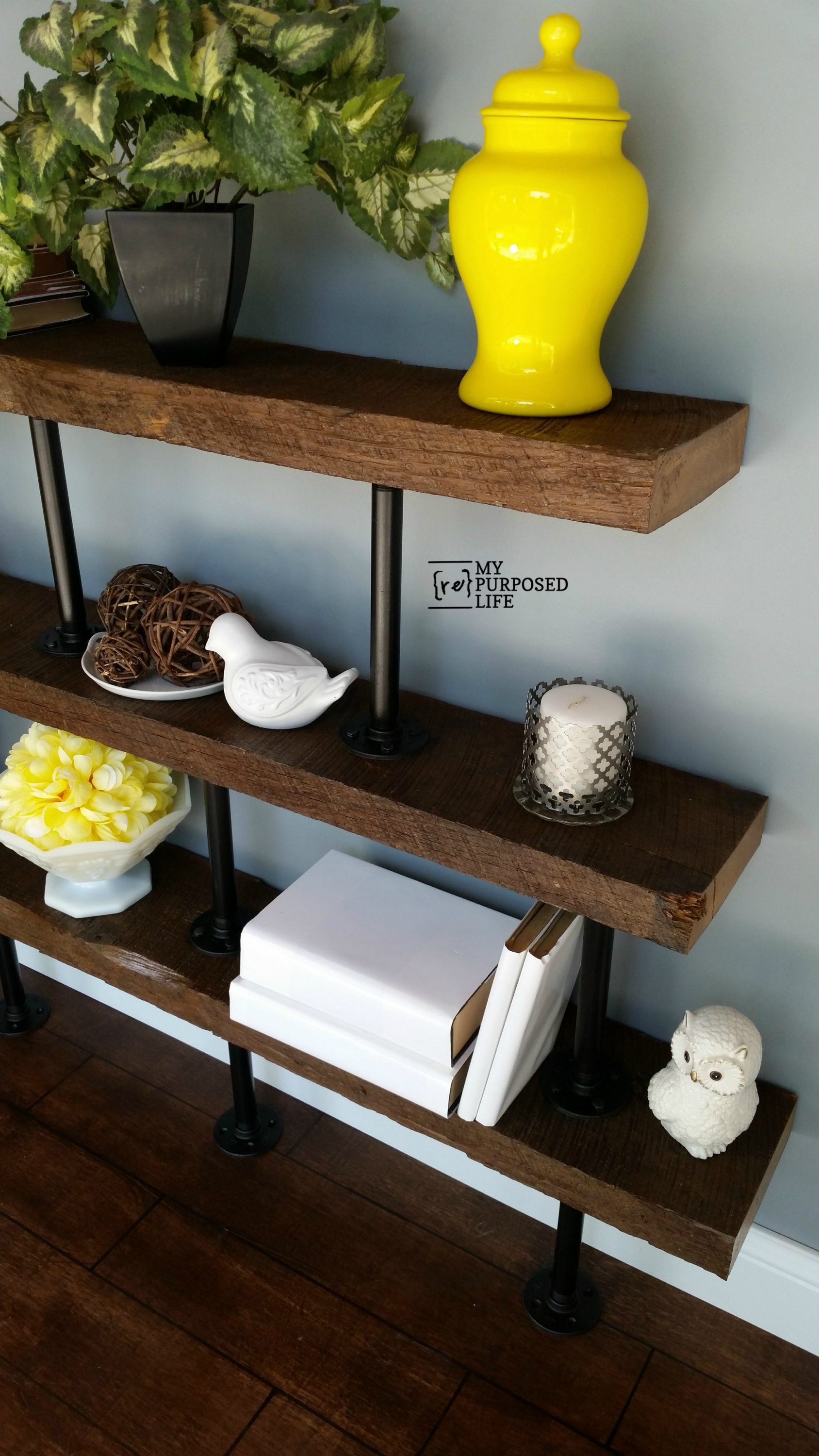 Diy Industrial Shelving DIY Industrial Shelves (Less Than $8!)
