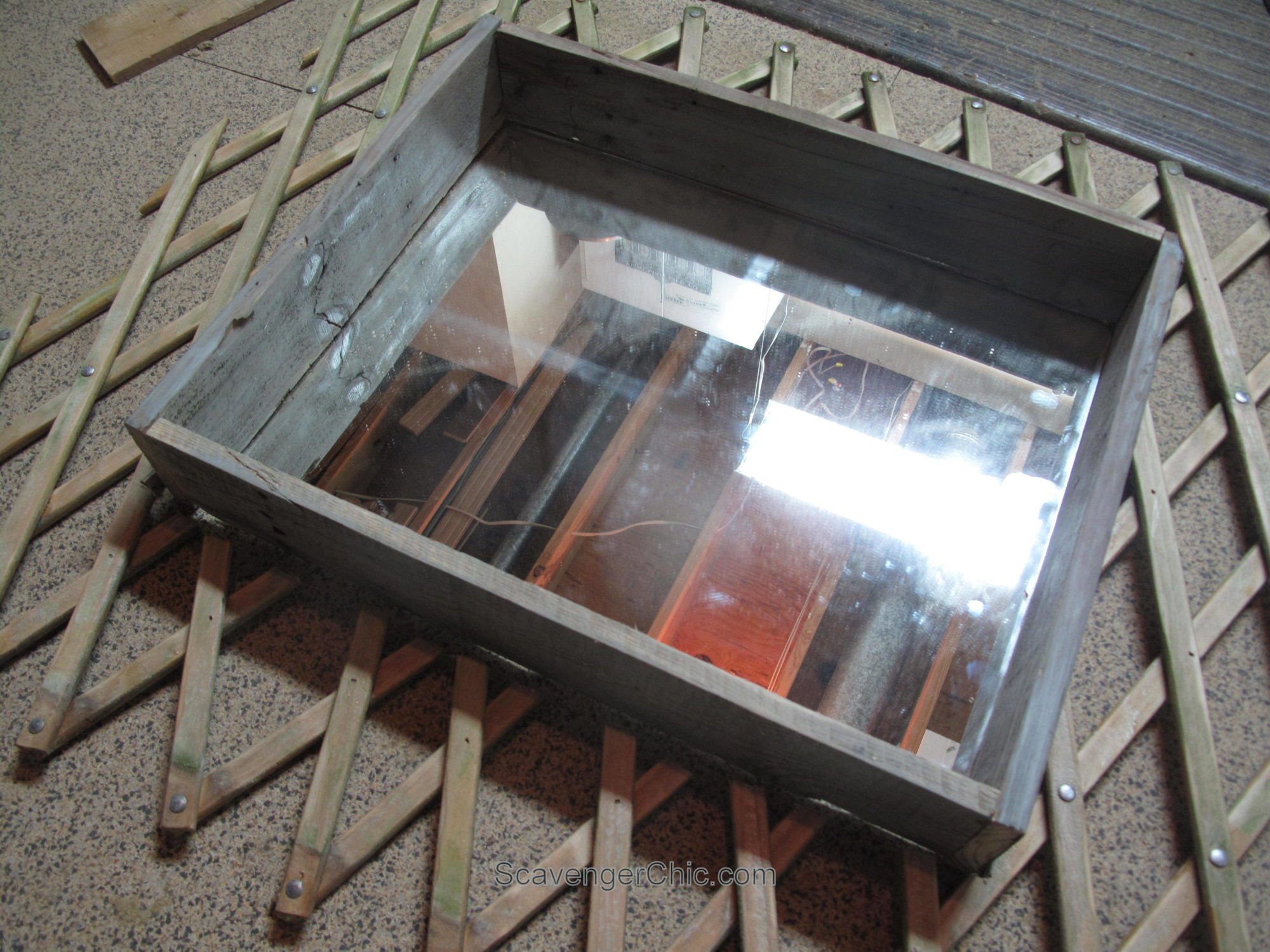 Repurposed Baby Gate Mirror - My Repurposed Life®