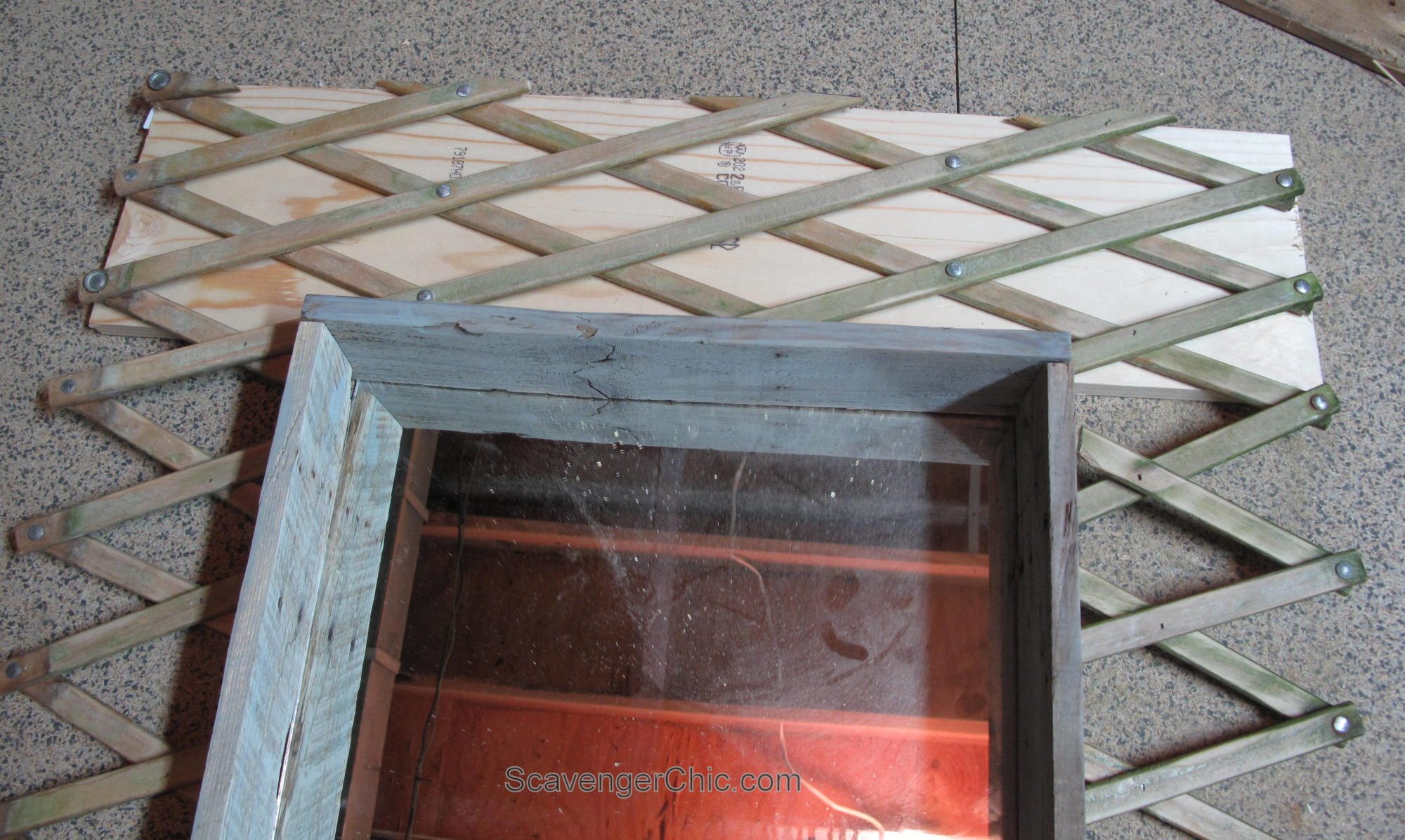 Repurposed Baby Gate Mirror - My Repurposed Life®