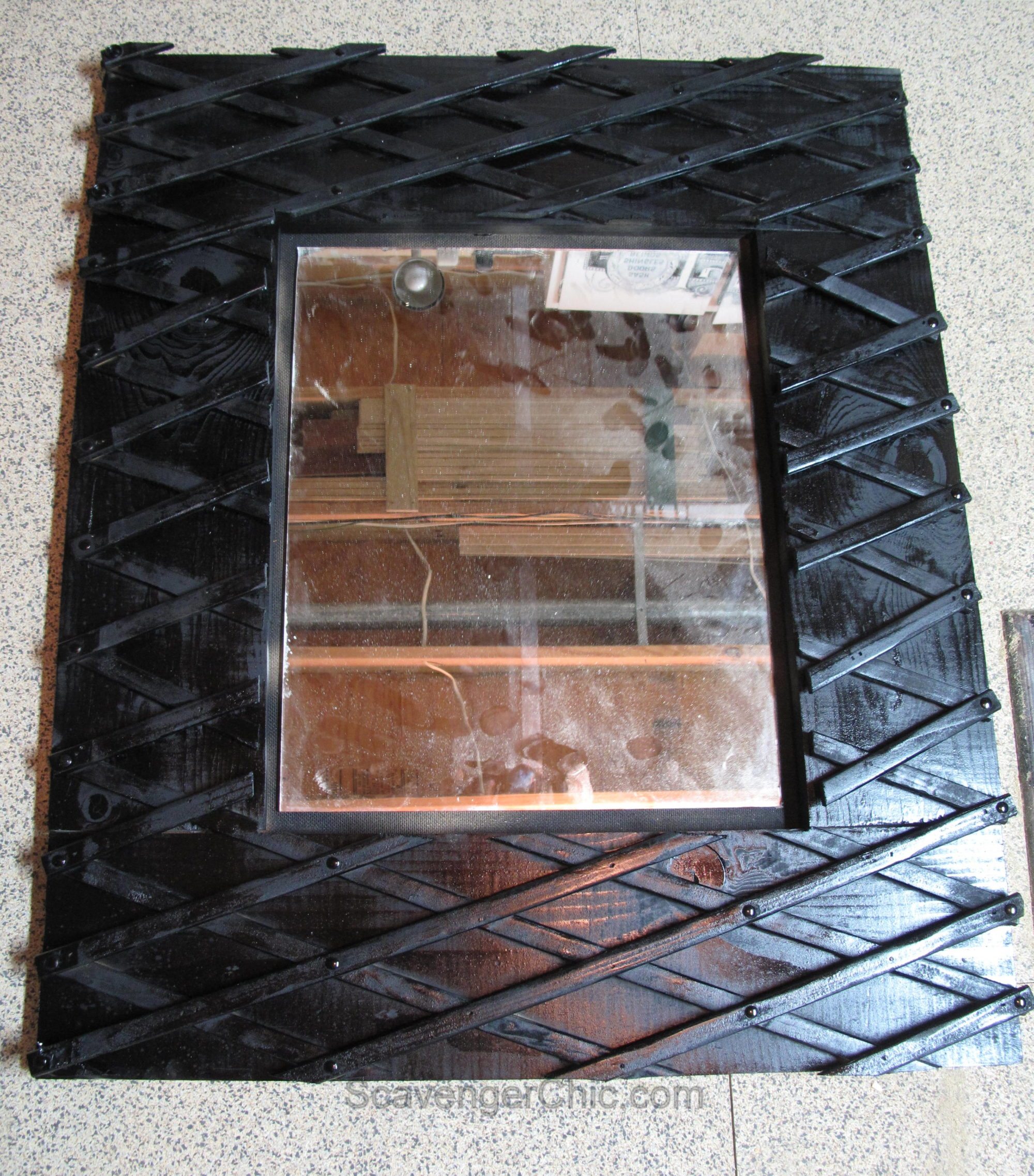 Repurposed Baby Gate Mirror - My Repurposed Life®