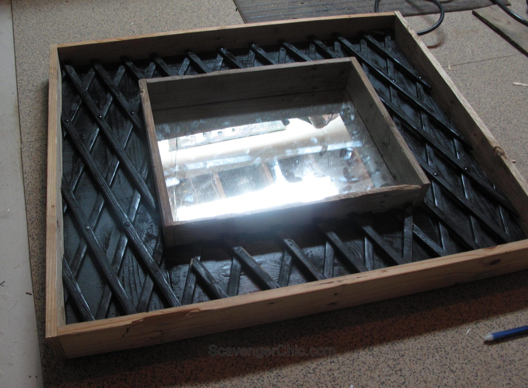 Repurposed Baby Gate Mirror - My Repurposed Life®