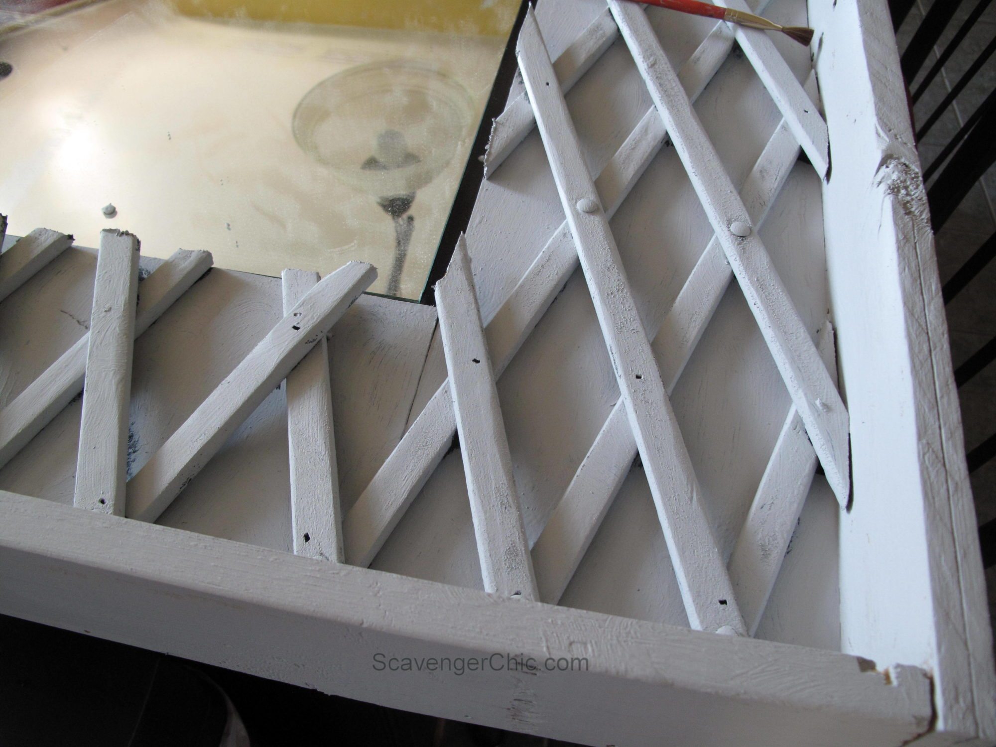 Repurposed Baby Gate Mirror - My Repurposed Life®