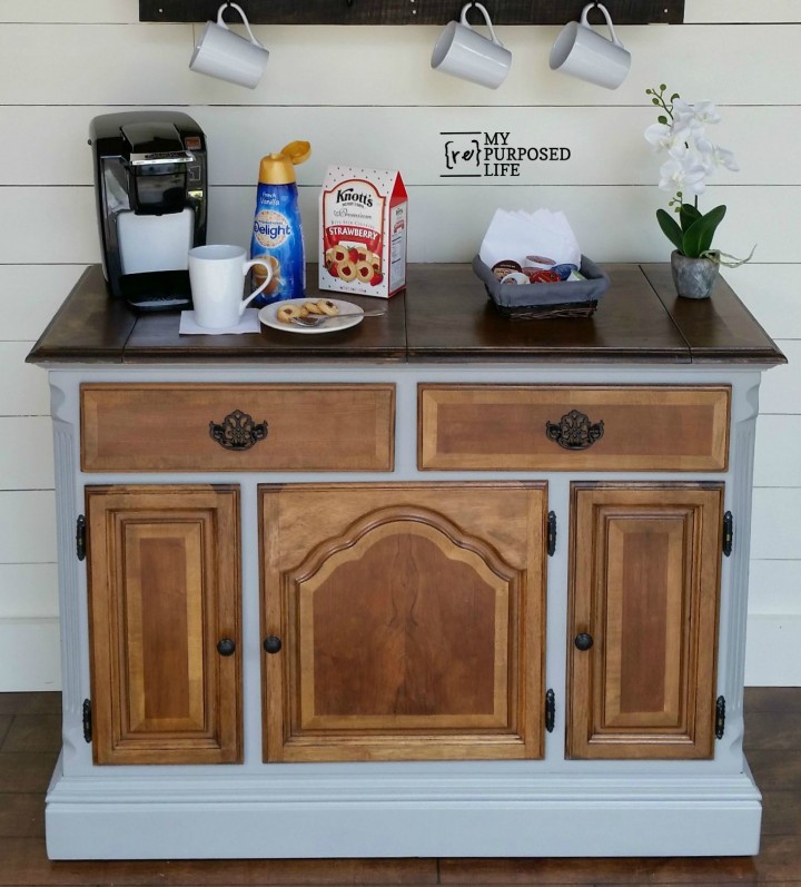 vintage buffet repurposed to media center - My Repurposed Life® Rescue ...