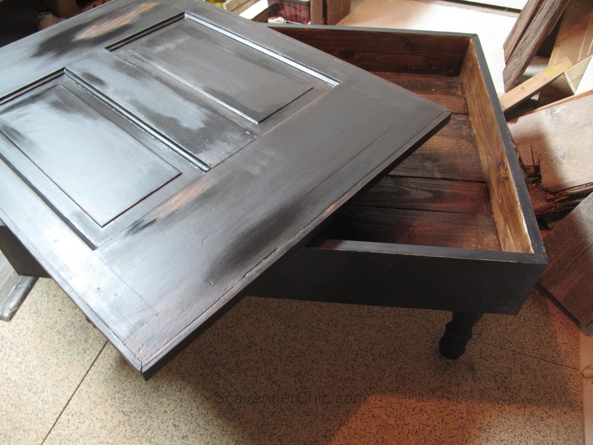 Vintage Door Coffee Table diy - My Repurposed Life®