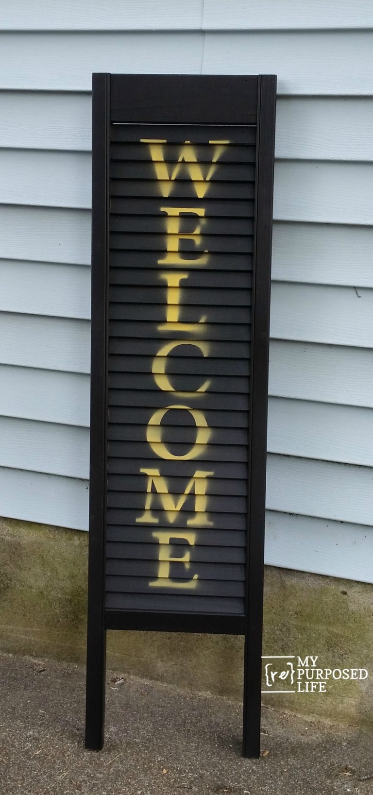 welcome sign shutter porch decor for fall