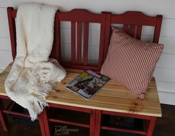 Chair Bench Tutorial | Three Chair Bench - My Repurposed Life® Rescue ...