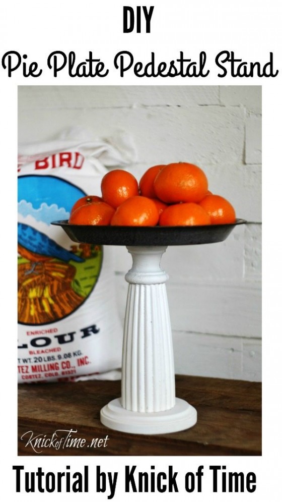 Pie Plate Pedestal Stand Easy Project - My Repurposed Life®