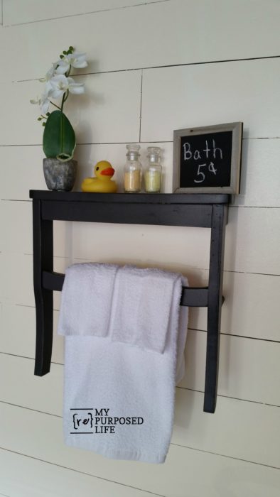 Chair Back Wall Shelf | for guest room - My Repurposed Life® Rescue Re ...