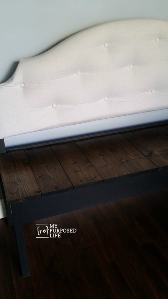 simple twin headboard bench step by step tutorial - My Repurposed Life ...
