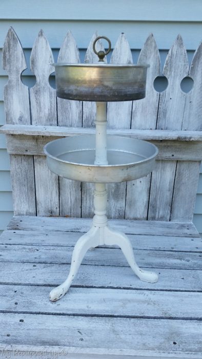 Pie Plate Pedestal Stand Easy Project - My Repurposed Life® Rescue Re ...