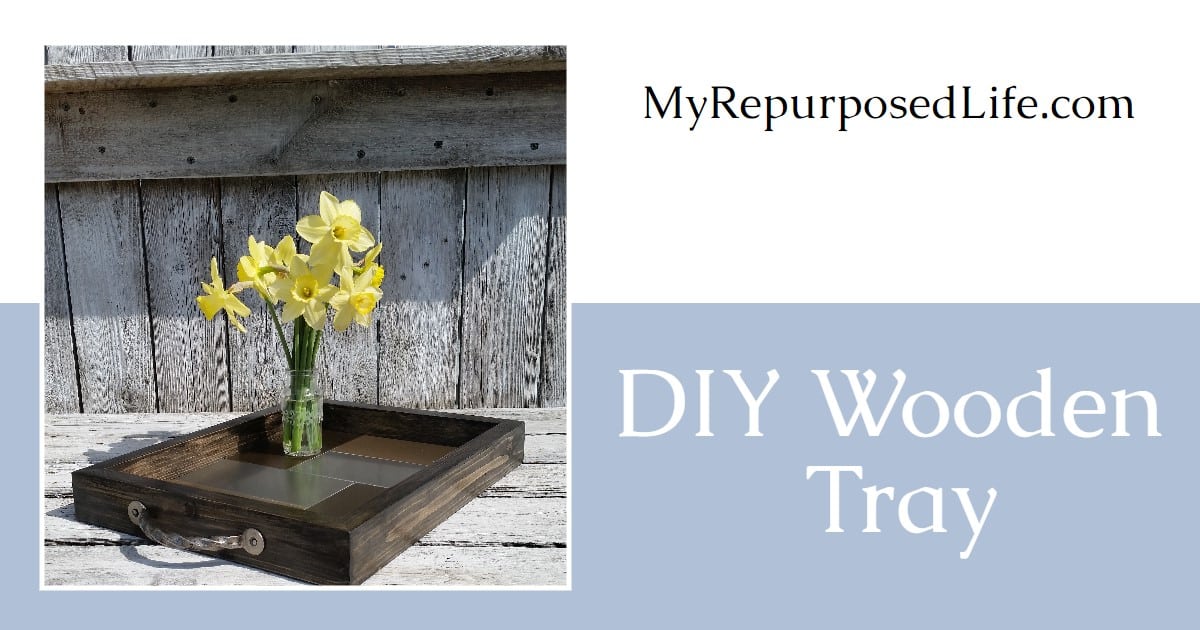 Diy Tray using Metal Tile - My Repurposed Life®