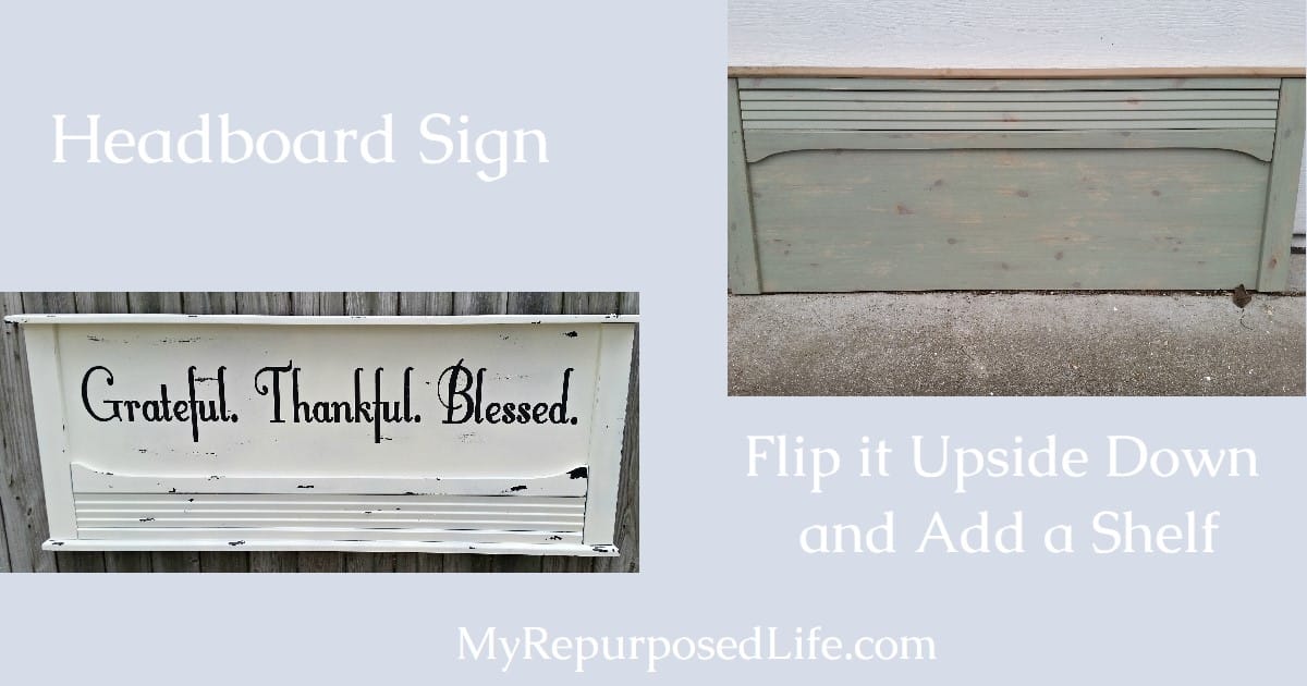 Grateful Thankful Blessed White Distressed Headboard Sign - My ...