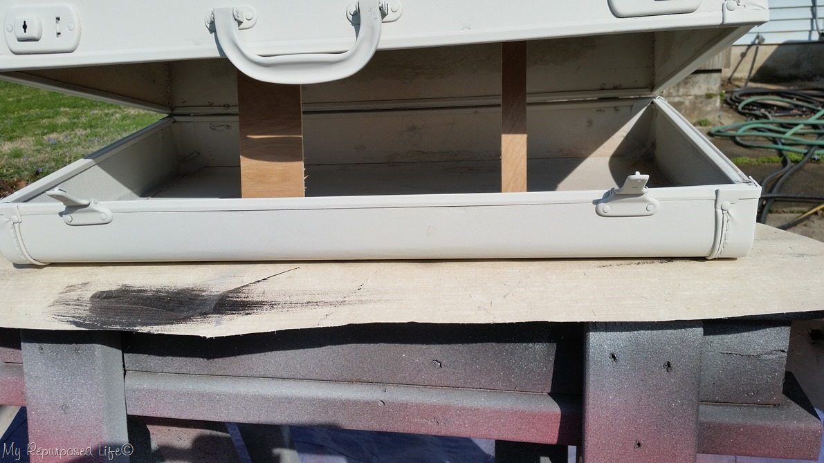 How to Line a Suitcase | Vintage Suitcase Makeover - My Repurposed Life®