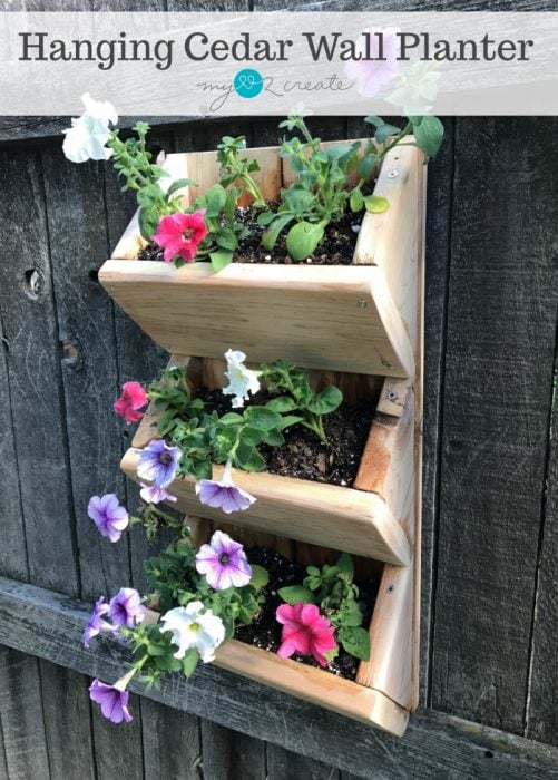 Hanging Cedar Wall Planter - My Repurposed Life®