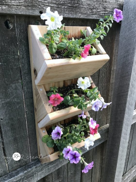 Hanging Cedar Wall Planter - My Repurposed Life®