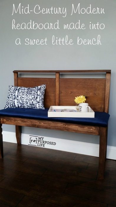 50 Headboard Bench Ideas - My Repurposed Life®