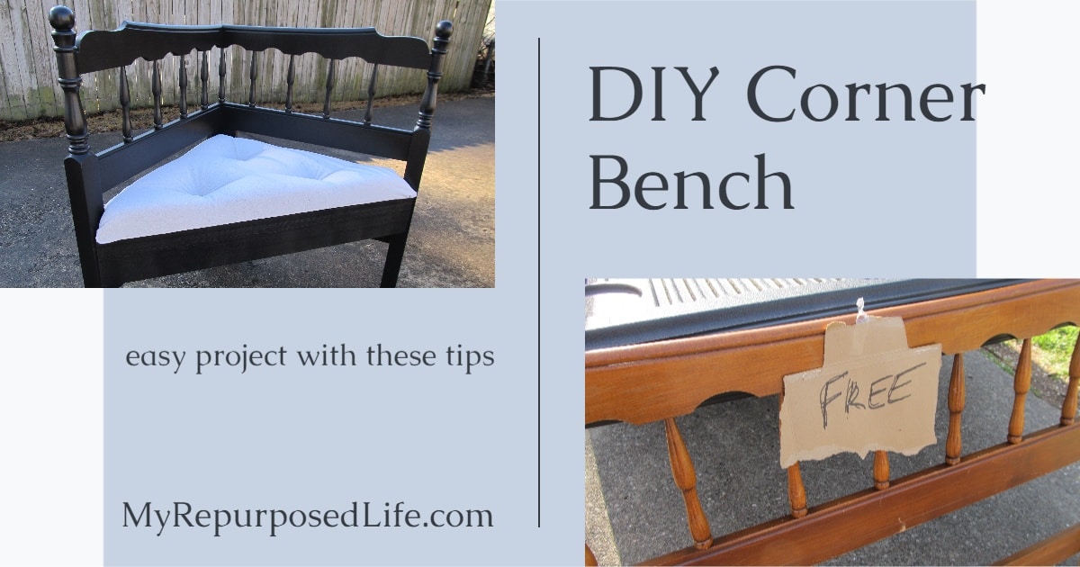 Headboard Corner Bench - My Repurposed Life®