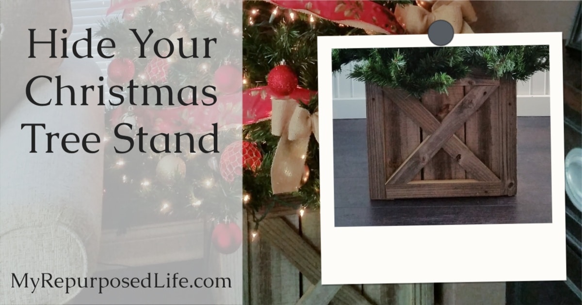 Christmas Tree Stand Box | Folds Flat for Storage - My Repurposed Life®
