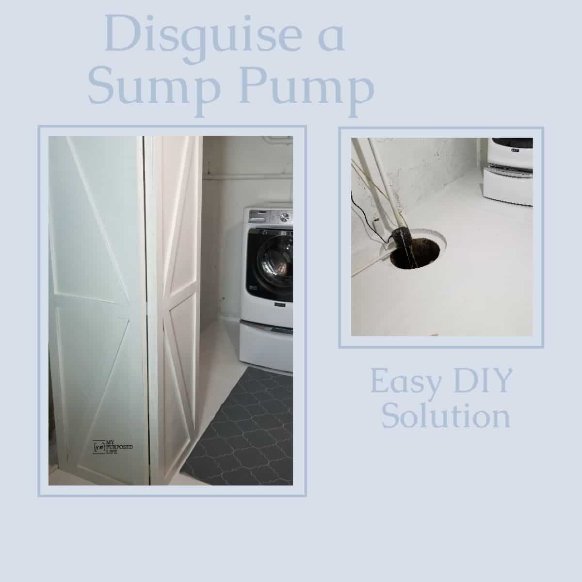 How I Disguised My Sump Pump – The Basement Laundry Room Renovation ...