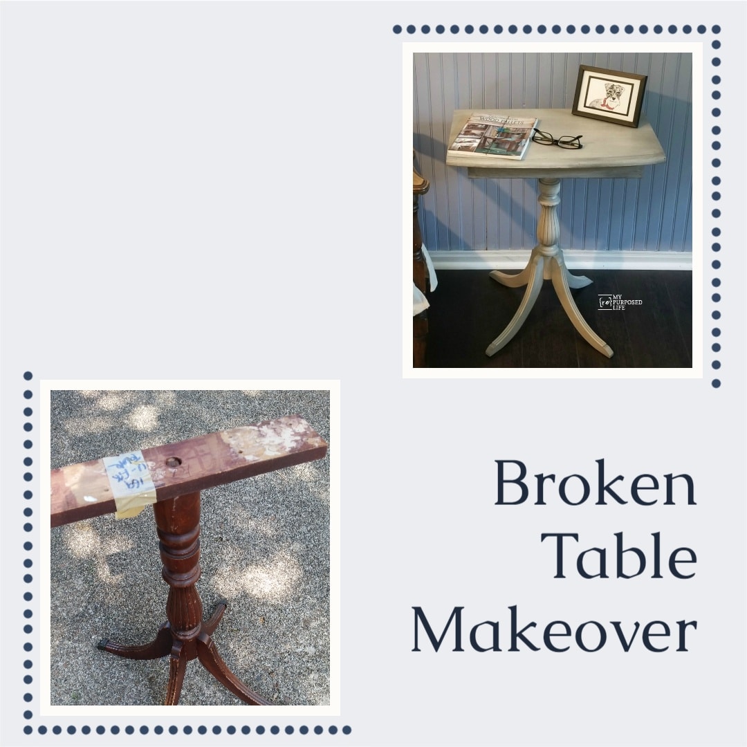 Small claw foot table - My Repurposed Life®
