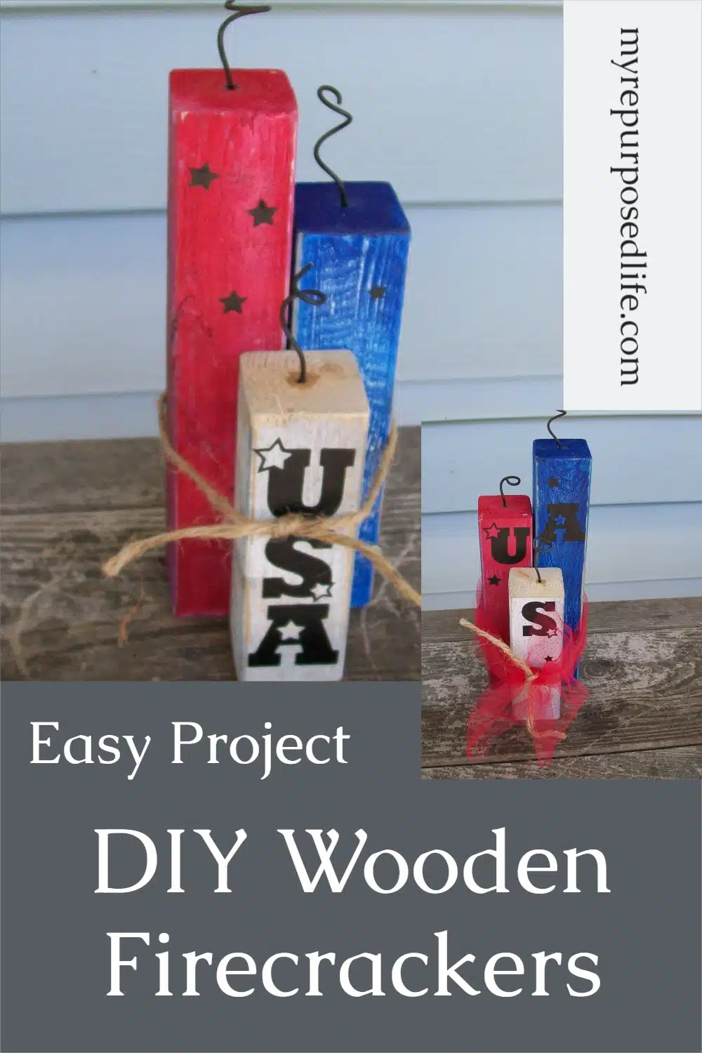 Easy Peasy Wooden Firecrackers - My Repurposed Life®