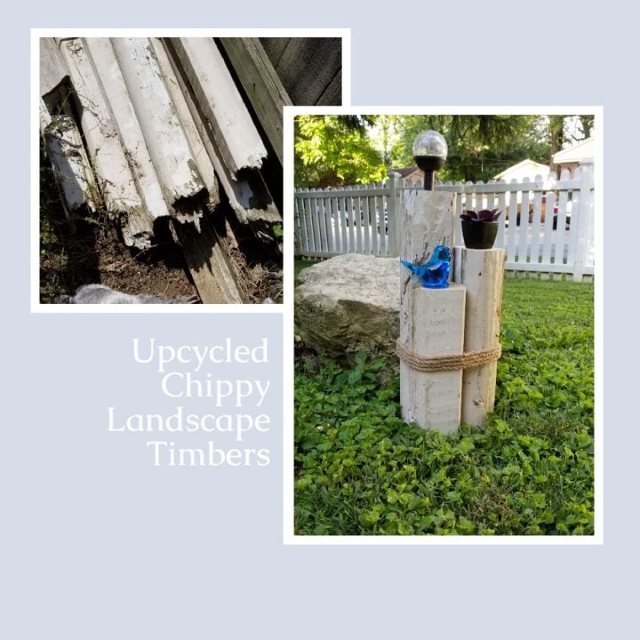 Easy Reclaimed Landscape Timber Solar Light - My Repurposed Life®