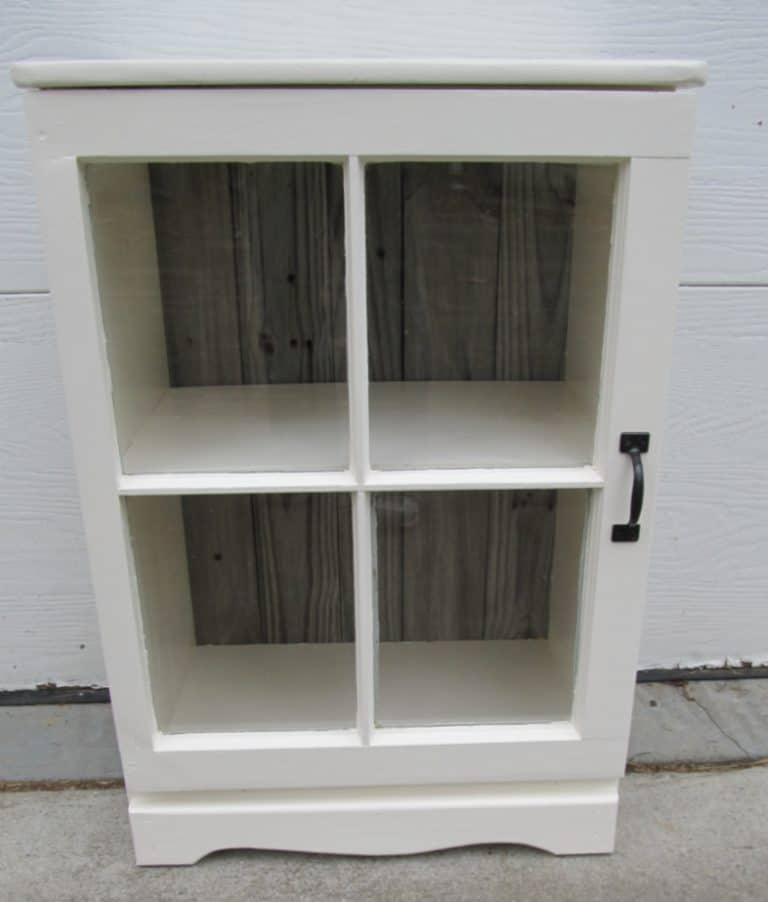Upcycled Nightstand with Repurposed Window (door) - My Repurposed Life®