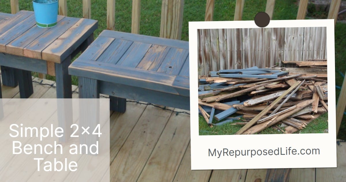 Simple Bench Made From 2x4’s - My Repurposed Life®