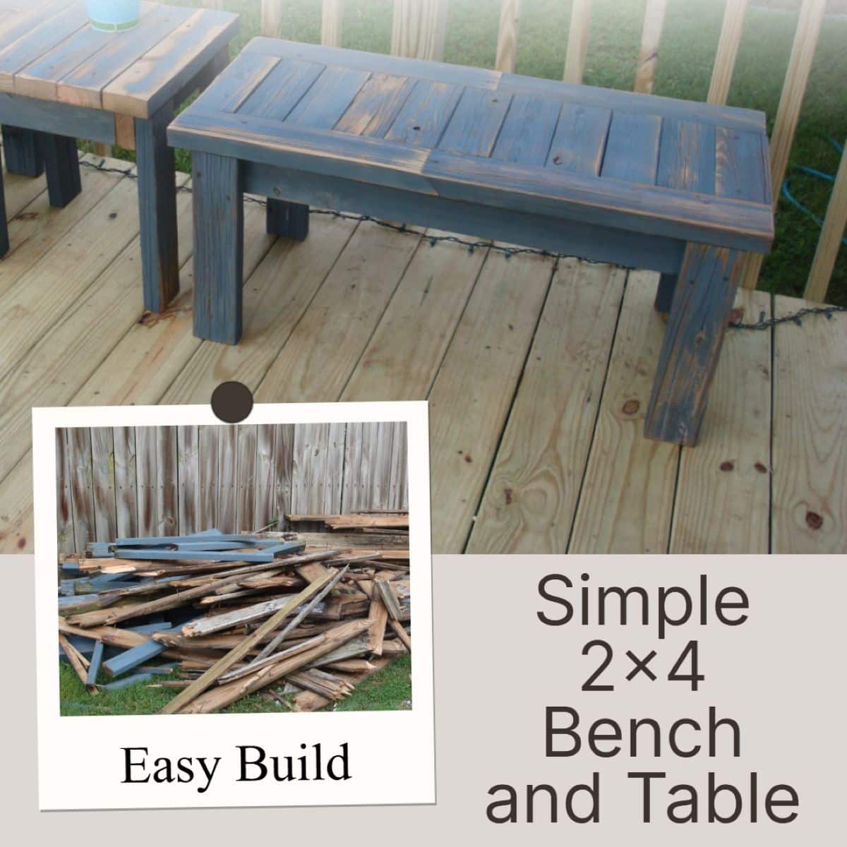 Simple Bench Made From 2x4’s - My Repurposed Life®