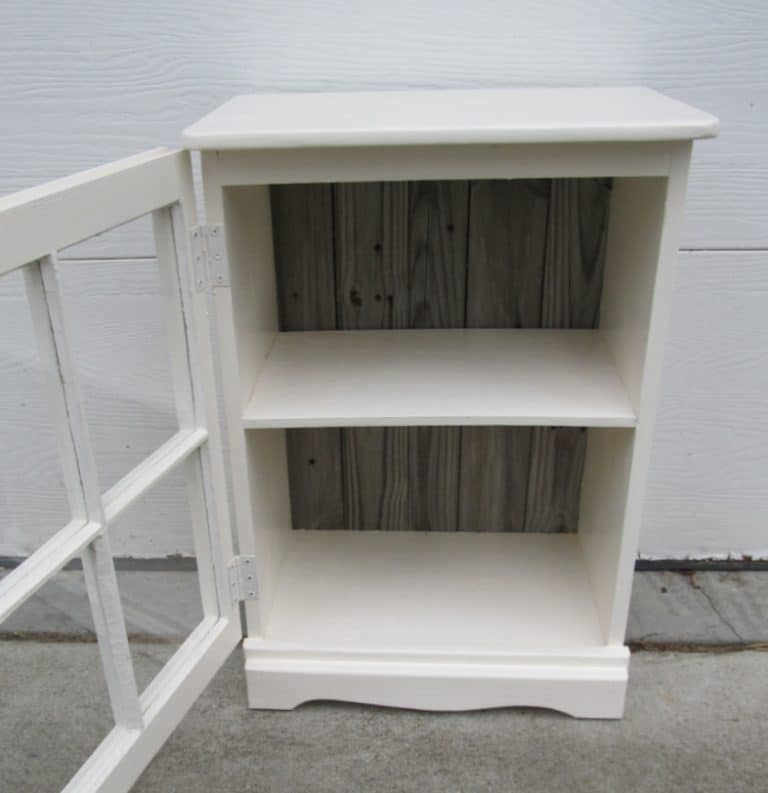 Upcycled Nightstand with Repurposed Window (door) - My Repurposed Life®