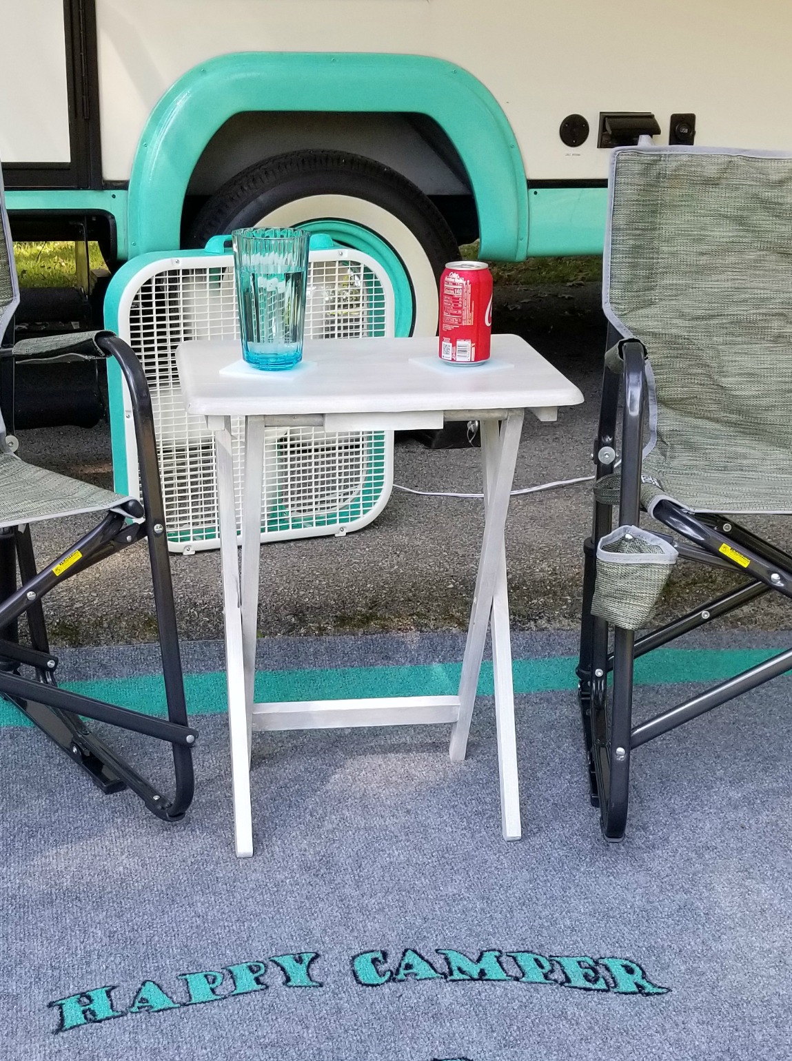 Glazed TV Tables for Camper - My Repurposed Life®