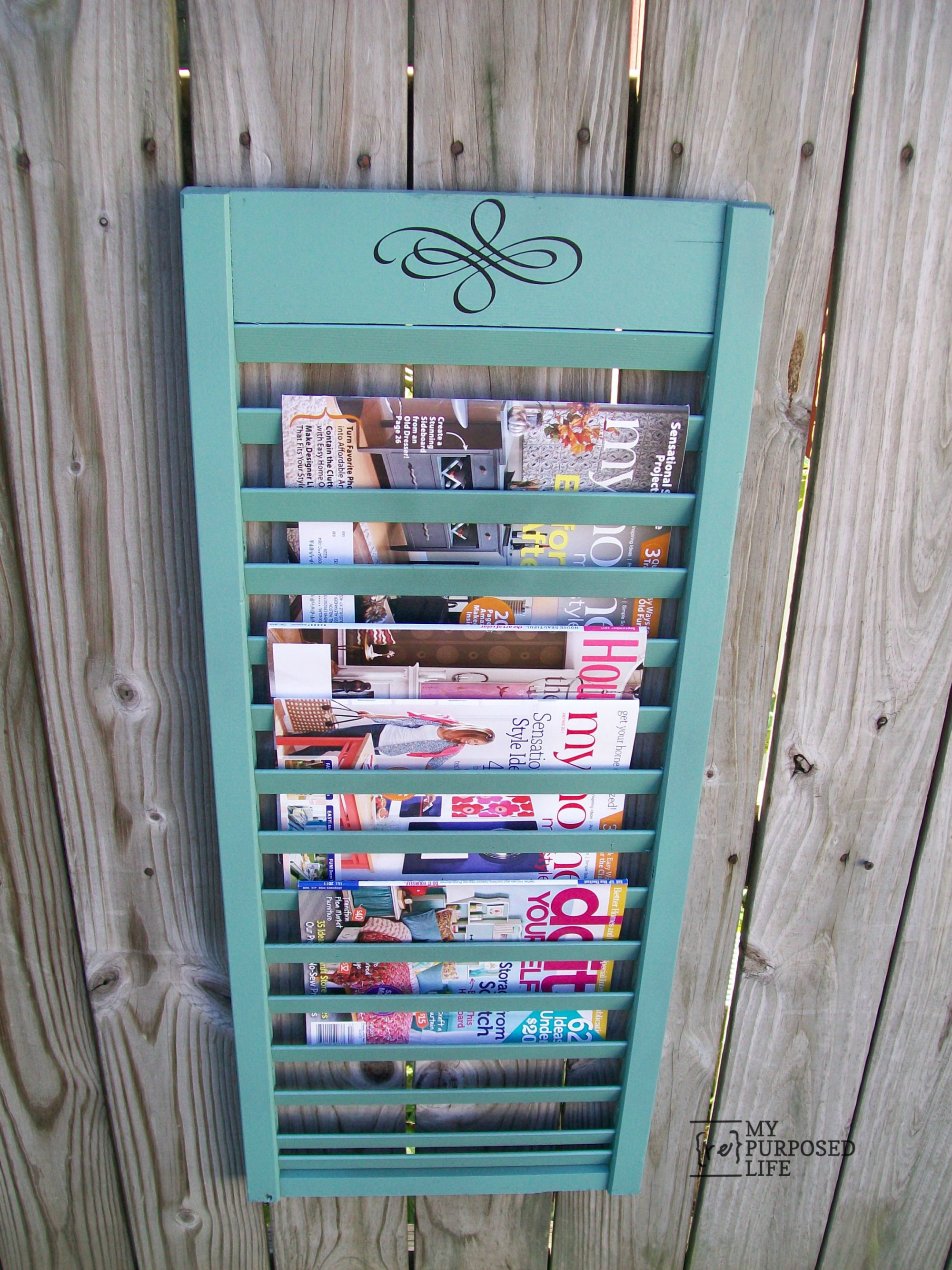 Repurposed Shutter (magazine rack) - My Repurposed Life® Rescue Re ...
