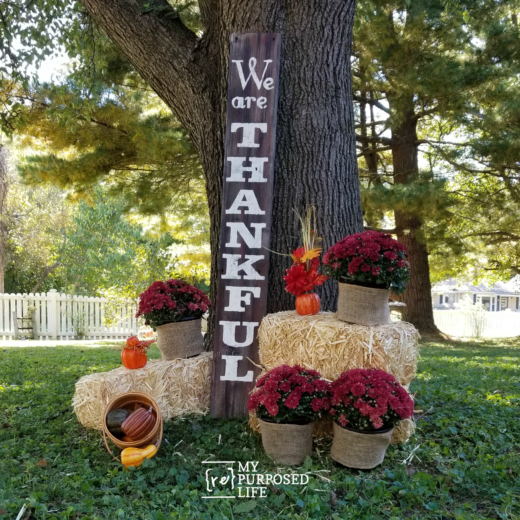 Large Thankful Sign for your Porch - My Repurposed Life® Rescue Re ...