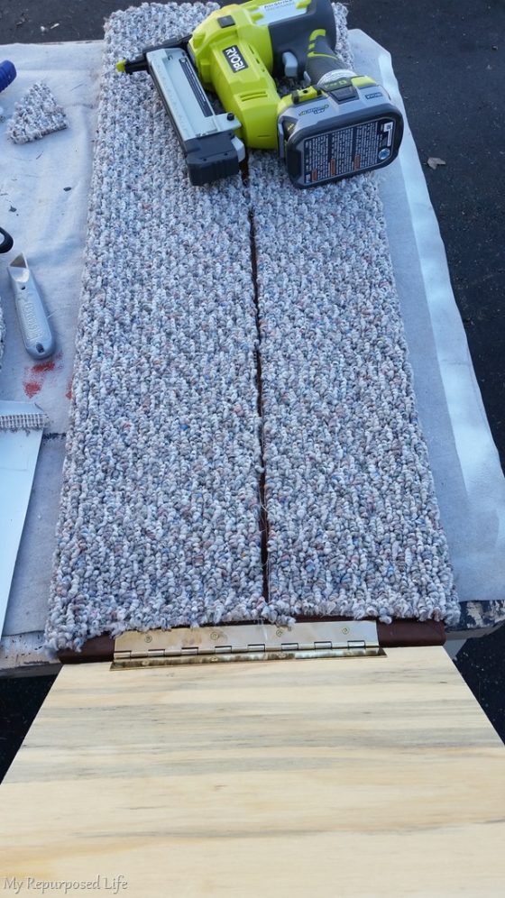 DIY Indoor Pet Ramp | Repurposed Cabinet Door - My Repurposed Life®