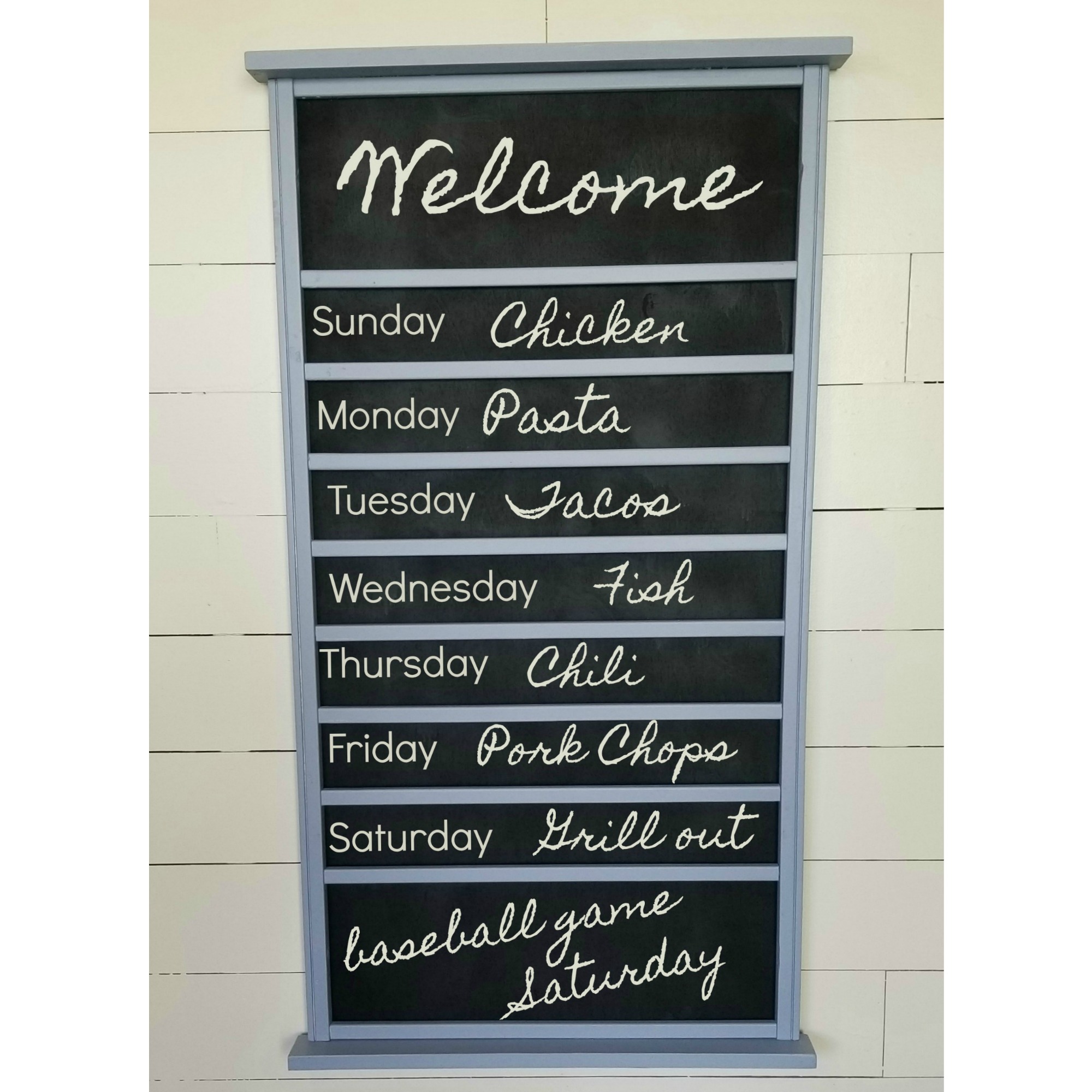 Repurposed Crib Rail Menu Board - My Repurposed Life®