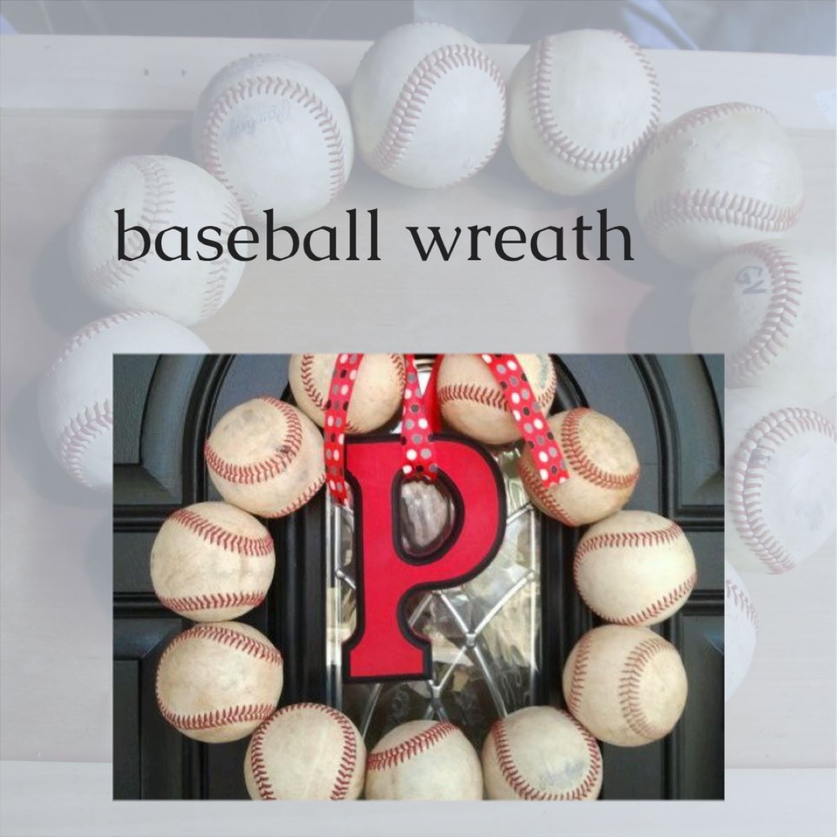 Repurposed Baseball Wreath - My Repurposed Life®