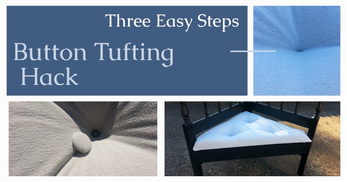 Button Tufting 101 {3 easy steps} - My Repurposed Life®