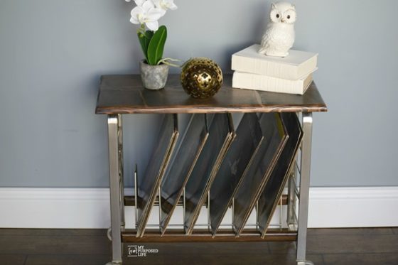 Vintage Record Table Cart - My Repurposed Life®