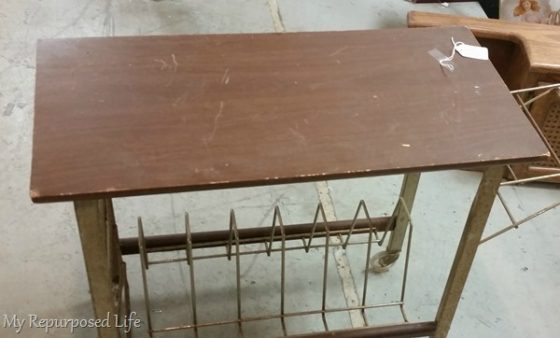 Vintage Record Table Cart - My Repurposed Life®