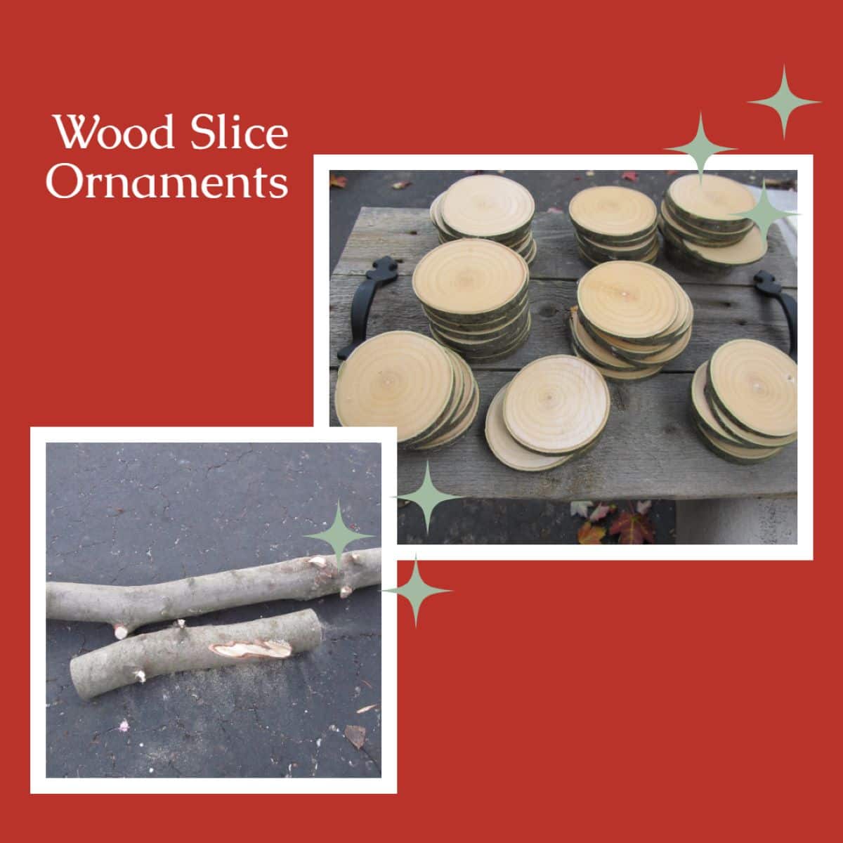 Wood Slice Ornaments from Tree Branches - My Repurposed Life®
