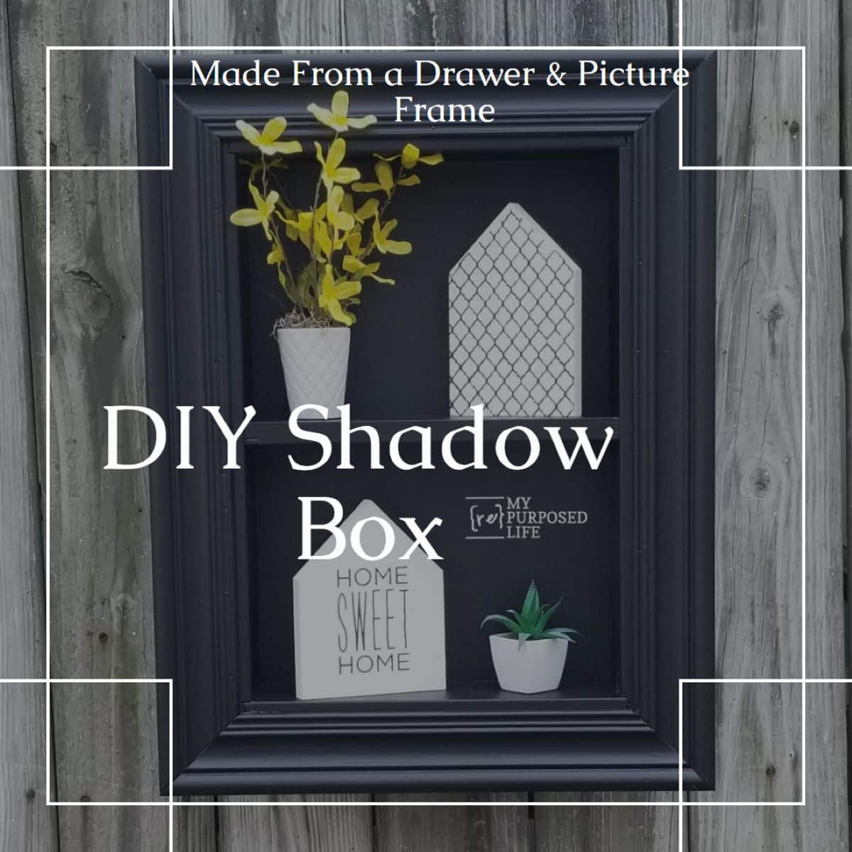 Repurposed Drawer Shadow Box - My Repurposed Life®