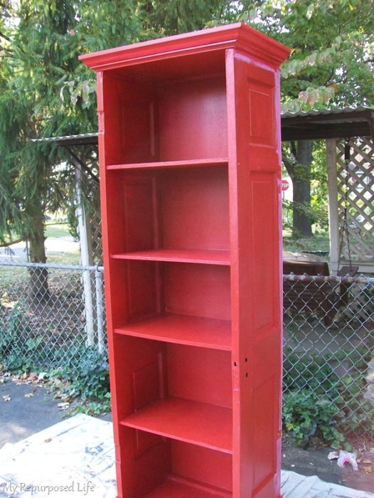 Repurposed Door Bookshelf Tutorial - My Repurposed Life®